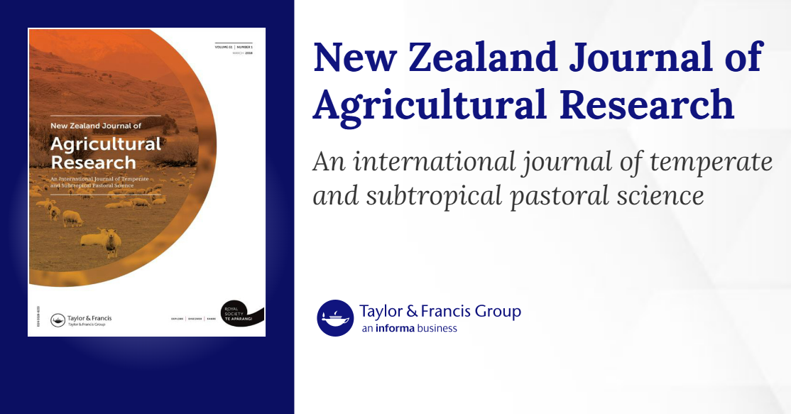 New Zealand Journal of Agricultural Research: Vol 68, No 7 (Current issue)